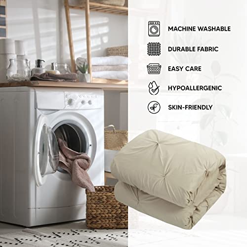 Chic Home 10 Piece Hannah Pinch Pleated, ruffled and pleated complete Queen Bed In a Bag Comforter Set White With sheet set