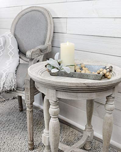 AuldHome Design Galvanized Farmhouse Trays (Set of 2, Small & Medium); Farmhouse Decor Rectangular Trays with Handles