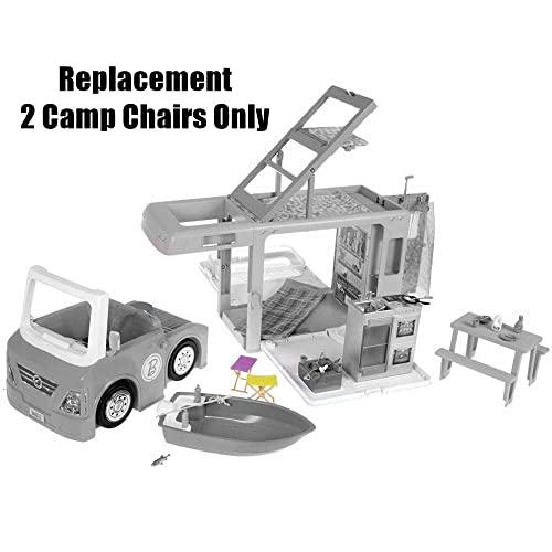 Barbie Replacement Parts 3-in-1 DreamCamper Vehicle Playset - GHL93 ~ 2 Replacement Camp Chairs