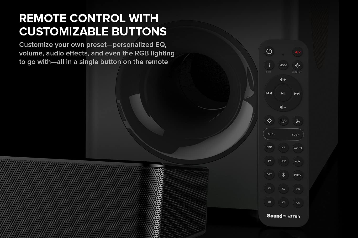 Creative Sound Blaster Katana V2 RGB True 5.1 Multi-Channel Gaming Soundbar with Subwoofer, ft. Tri-Amplified 5-Driver Design and Super X-Fi Technology, SXFI Battle Mode
