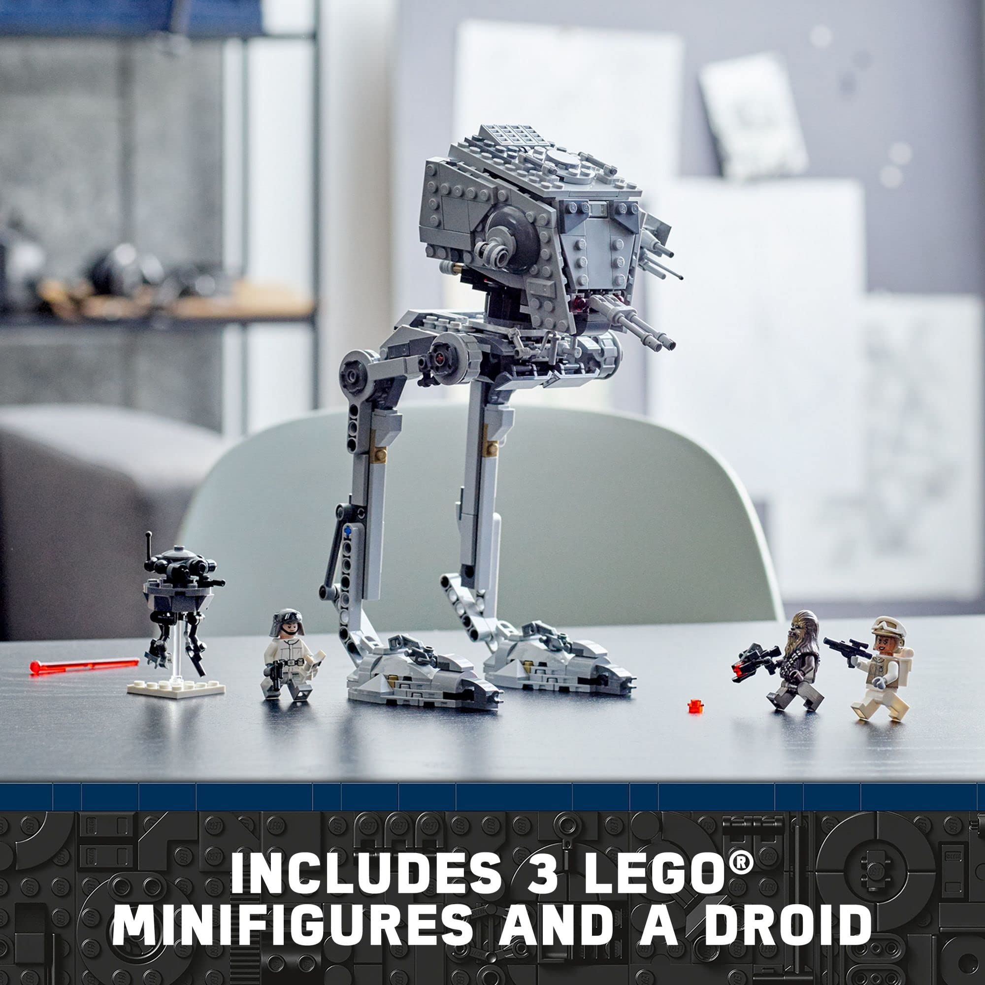 LEGO Star Wars Hoth at-ST Walker Building Toy for Kids with Chewbacca Minifigure and Droid Figure, The Empire Strikes Back Model, Star Wars Fan Gift, 75322