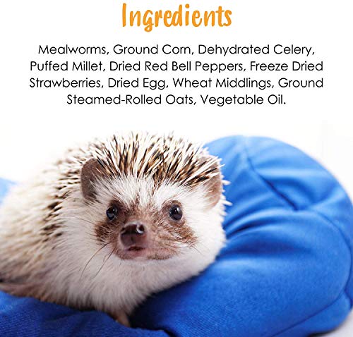 Sun Seed 36035 Vita Prima Hedgehog Treat - Wigglers & Berries Trail Mix, 2.5oz