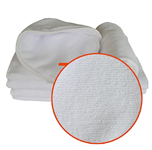 DoDo Bear Cloth Diapers One Size Adjustable Washable Reusable for Baby Girls Boys 6 Pack + 6 Insert and Wet Diaper Bags(Color11)