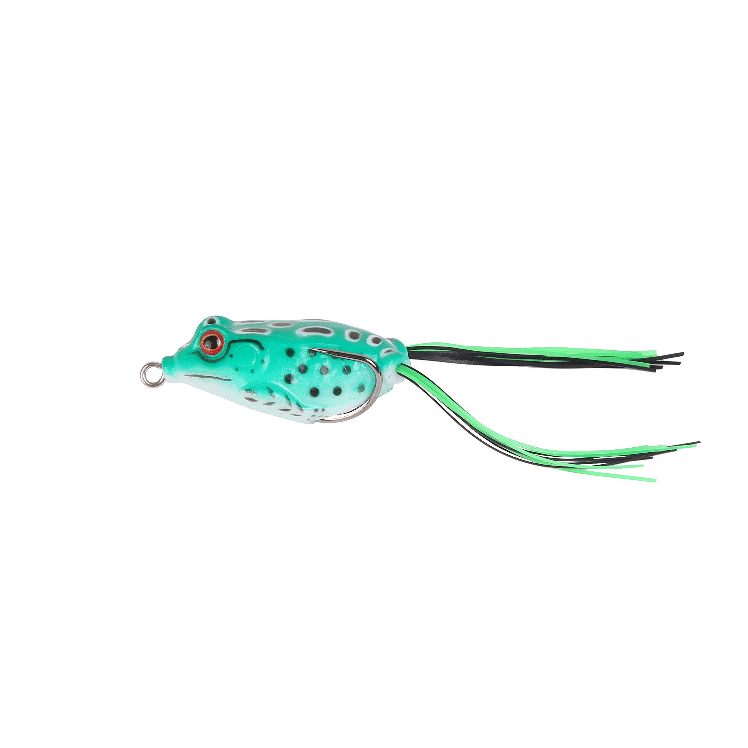 5pcs Frog Topwater Fishing Crankbait Lures Double Sharp Hooks Soft Bait for Bass Salmon Freshwater Saltwater Fishing with Tackle Box