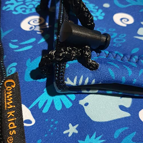 Conni Kids Containment Swim Short Underwear | Trunks Easy Pull Up Kids Incontinence | Washable Swim Diaper for Potty Training, Ocean Blue, Size 6-8