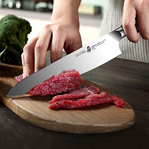 TUO Chef Knife - 10 inch Kitchen Cooking Knife Pro Chefs Knife - German HC Steel Kitchen Knife with Pakkawood Handle - FALCON SERIES with Gift Box