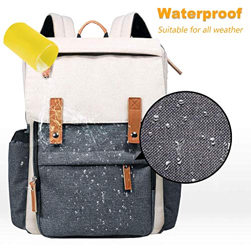 Hap Tim Diaper Bag Backpack for Mom, Large Capacity Baby Diaper Bags for Boys & Girls, Baby Registry Search(1004-WG)