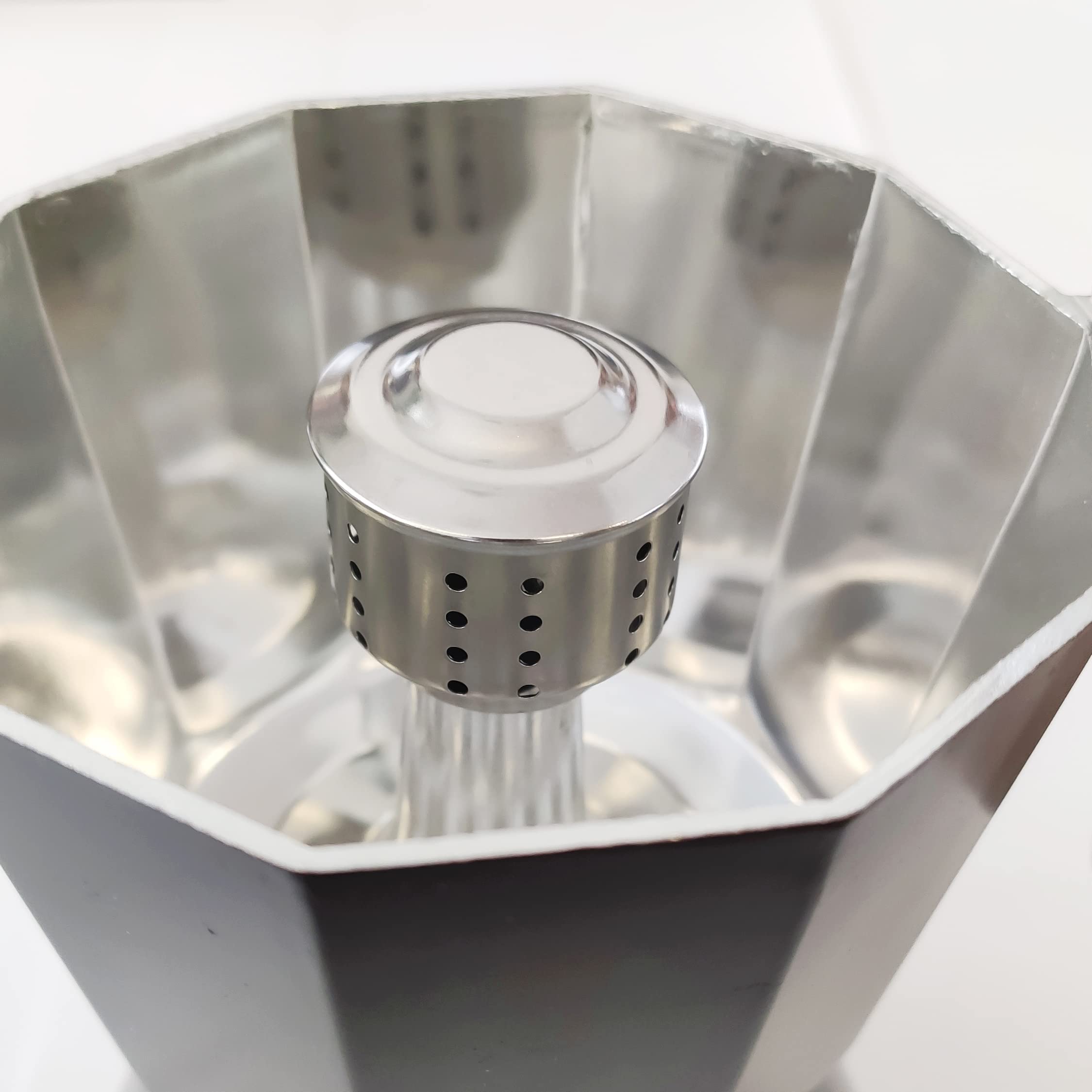 ADBZEN Moka Pot Stovetop Espresso Coffee Maker Accessories Anti-Splash Valve Stainless Steel