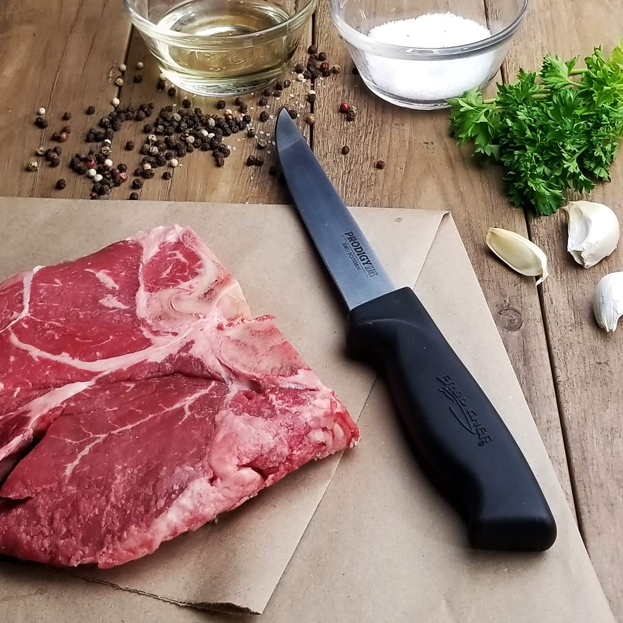 Ergo Chef Prodigy Series 6-Inch Wide Boning Knife - High Carbon Stainless Steel Semi-Stiff Blade β Ergonomic Non-Slip handle