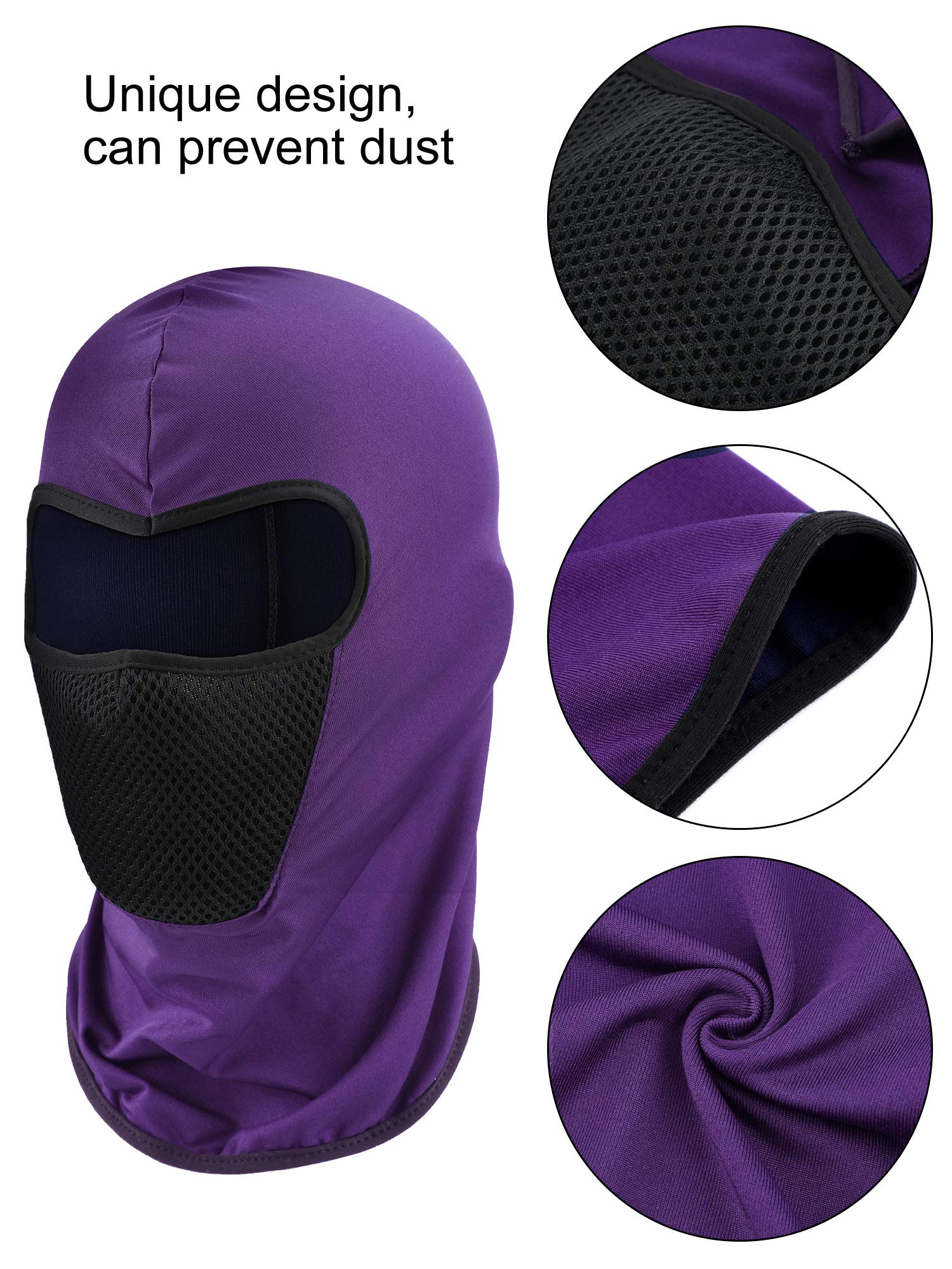 6 Pieces Balaclava Sun Face Mask Motorcycle Mask Windproof Camouflage Fishing Cap Face Cover for Dust Protection (Multicoloured)
