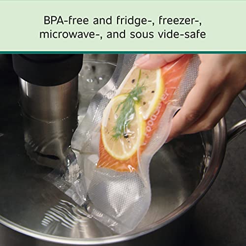 FoodSaver 1-Quart Precut Vacuum Seal Bags with BPA-Free Multilayer Construction for Food Preservation, 20 Count