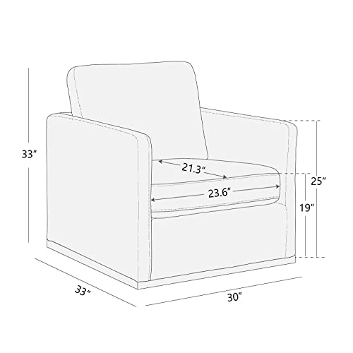 CHITA Swivel Accent Chair, Mid Century Modern Arm Chair for Living Room and Bedroom, White