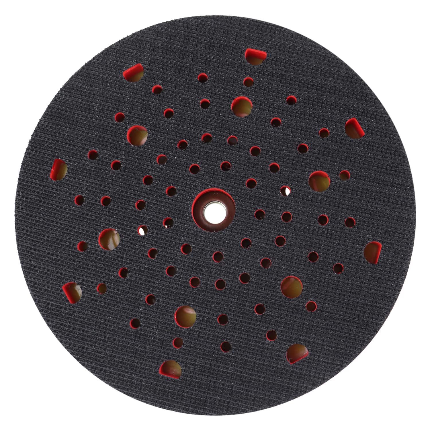 6 Inch(150mm) Sanding Pad Bosch RSM6045 Replacement Pad Dust-Free Medium Hook and Loop Multi-Hole Back-up Grinding Plate Red, Rplace Bosch GET75-6 Dual-Mode Random Orbit Sander Accessories, Pack of 1