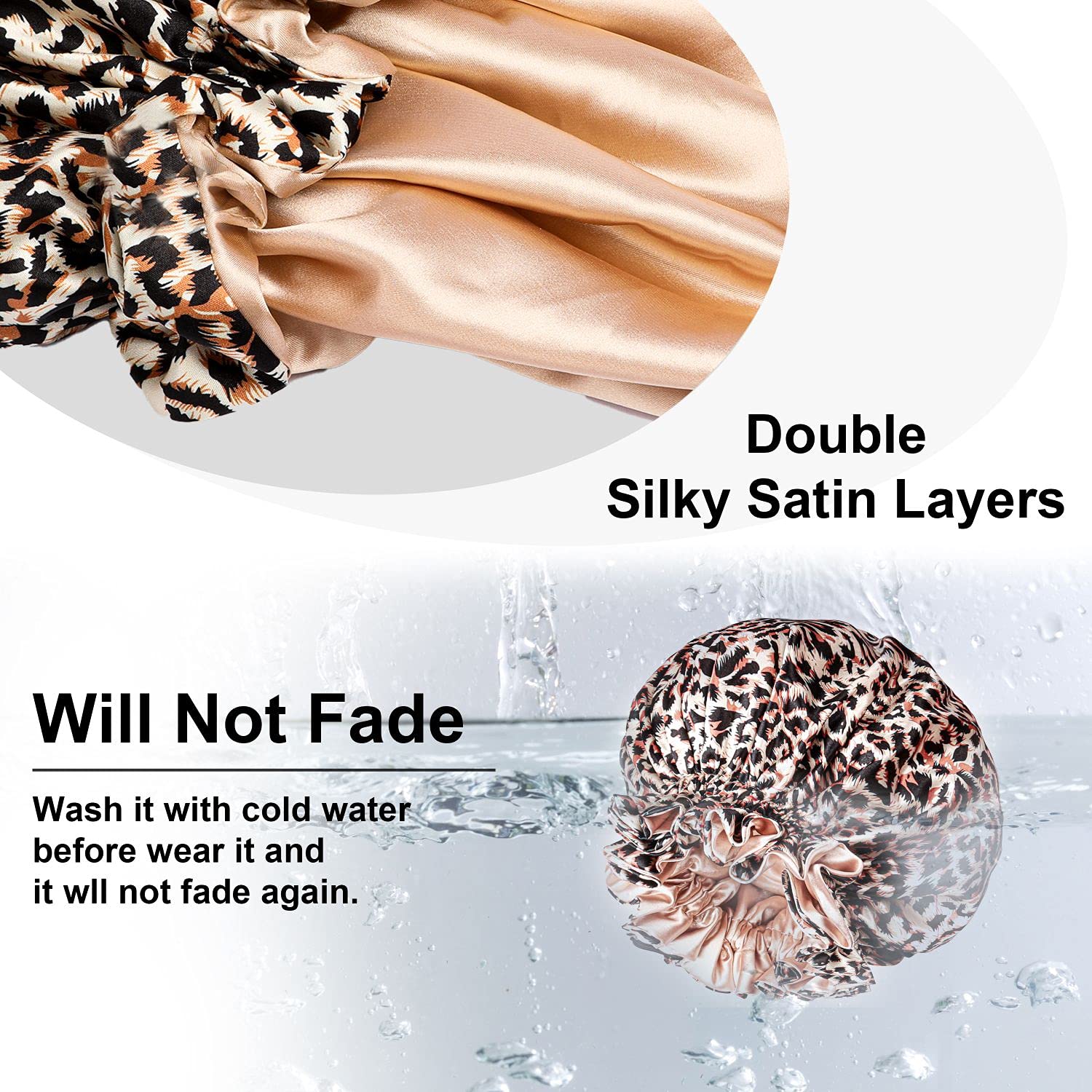 4Pcs Wave Cap, Silk Stocking Wave Caps for 360 Waves, Good Compression Over Silky Durag for Men, Large Size Stain Caps Suitable for Adult Wave(Black)…