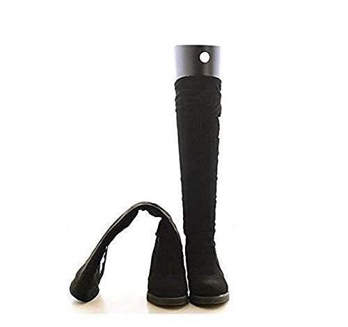 SYBL 2 Pairs(4 Sheets) Boot Shaper Form Inserts Tall Boot Support Shaper Thicken Shoe Tree Shape Holder for Women and Men,Black 14 Inches