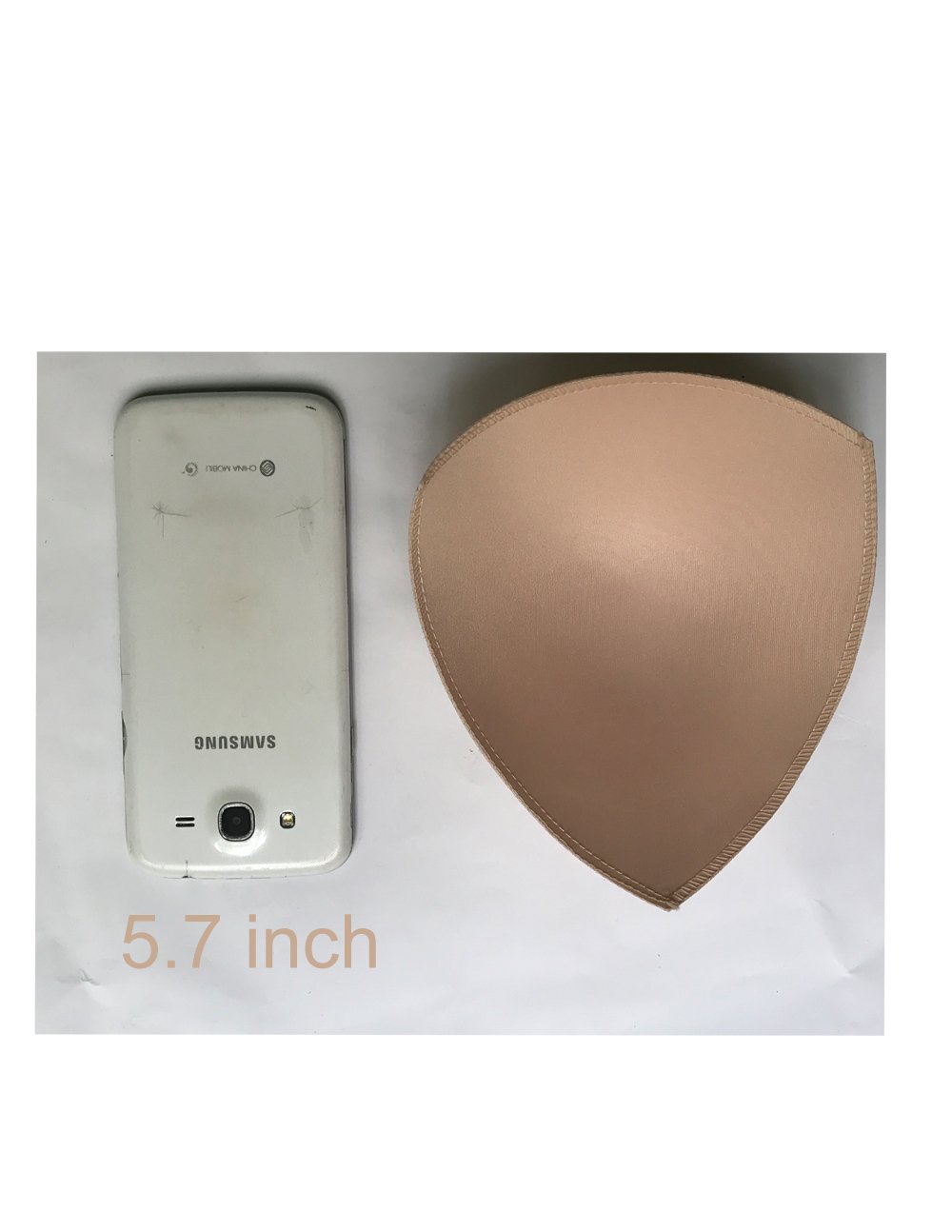 6 Pairs Large Bra Pad Insert for Sport Bra and Bikini Tops 5.9x6.69 Inch (Beige) Best for D/DD or E Cup
