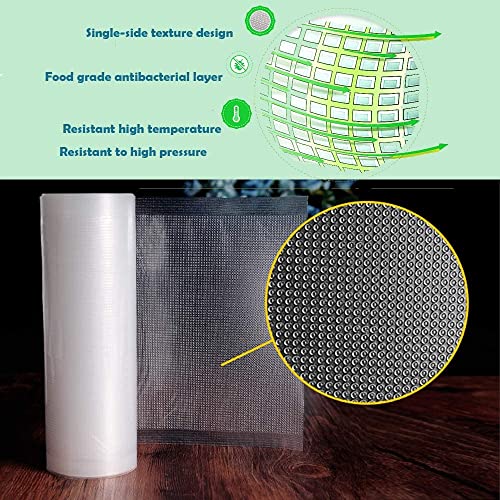 Vacuum Sealer Bags, GECHSAN Food Storage Vacuum Sealing Plastic Packaging Bags, 5 Pack(6" x 20'/ 8" x 20'/ 11" x 20') Heavy Duty Vacuum Seal Bag Rolls, Great for Sous Vide or Meal Prep, Work with Vacuum Sealer, BPA Free.