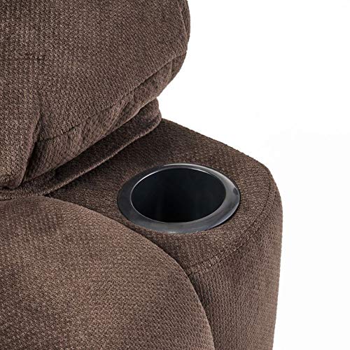 Christopher Knight Home Gannon Fabric Gliding Recliner, Chocolate 42.52D x 38.58W x 40.94H in