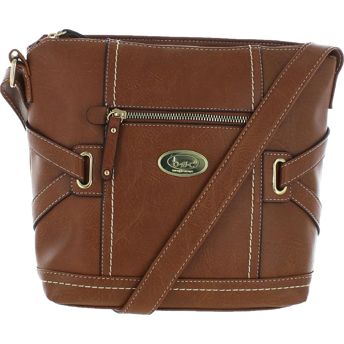 b.o.c. Born Concepts Womens Park Place Pouch Crossbody Handbag Brown Medium