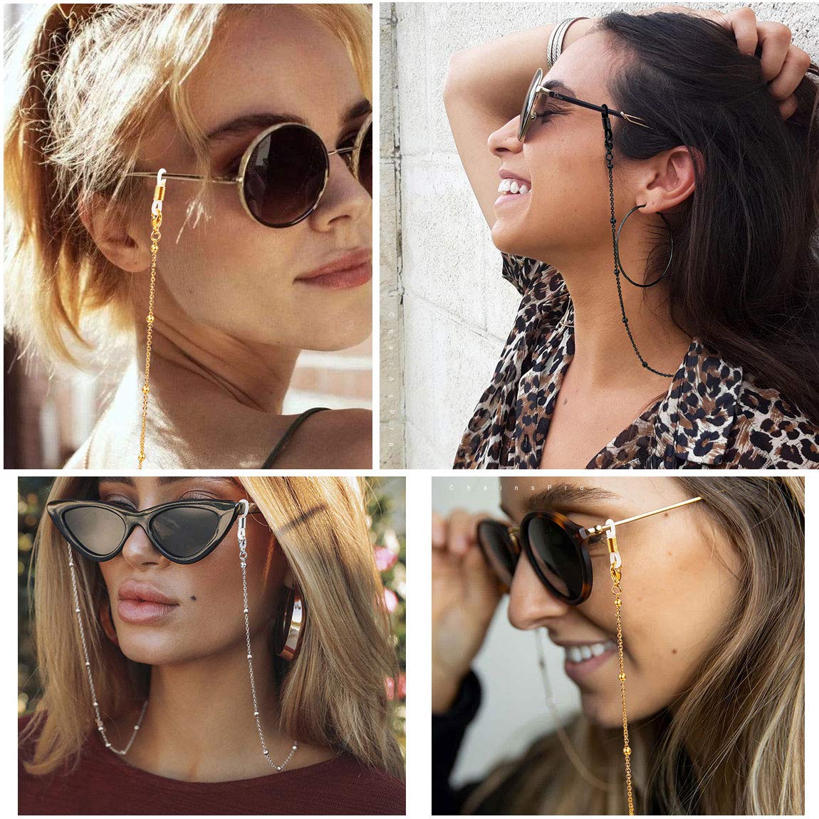 Black Chain for Glasses Women Sunglasses Chains Lanyard Chains