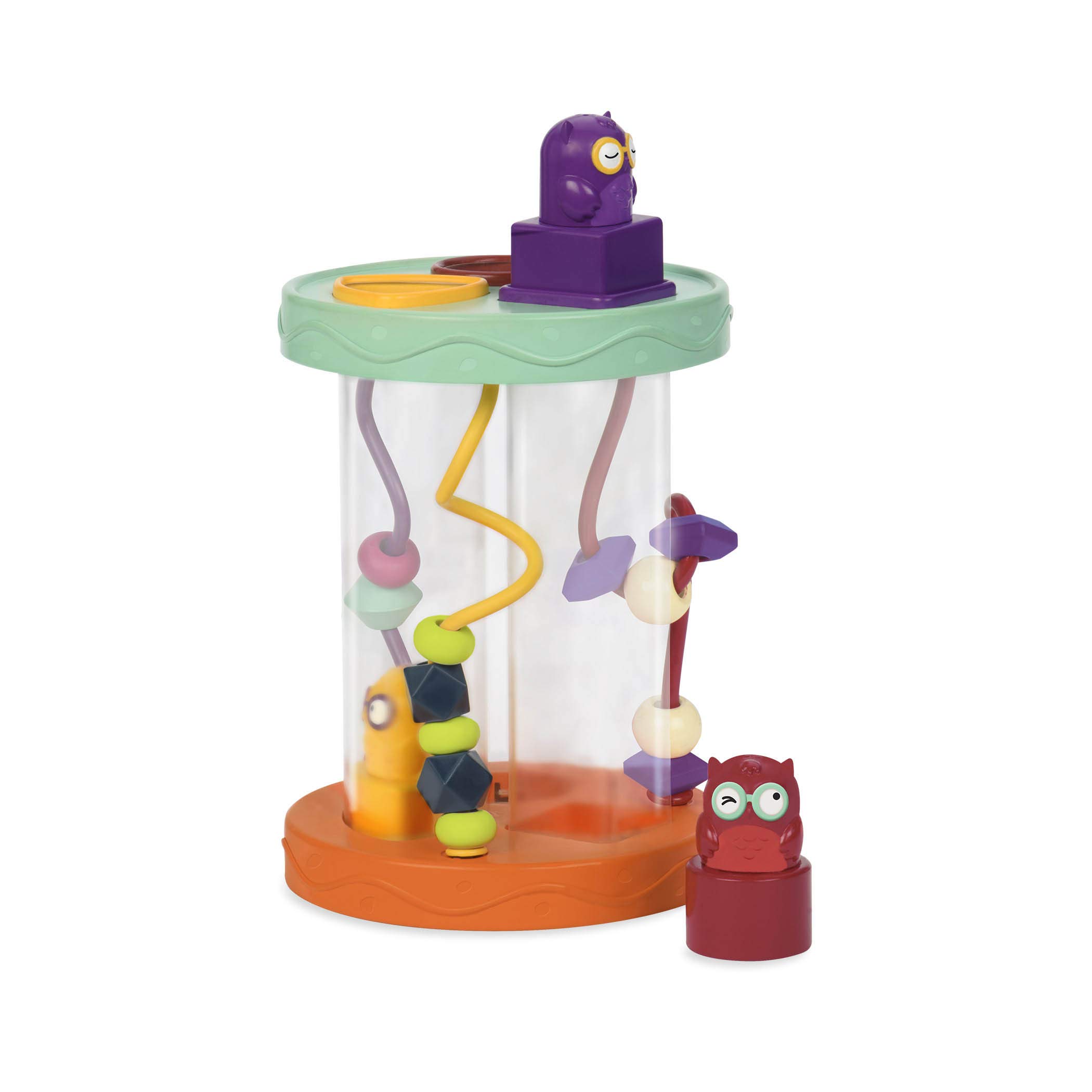B. toys- B. baby – Baby Shape Sorter – Sorting Toy with 3 Owls – Colorful Shapes, Bead Maze & Fun Sounds – Developmental & Educational Game for Babies & Toddlers –Hooty-Hoo - 10 Months +