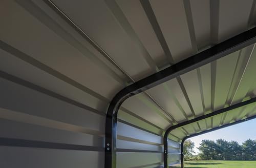 Arrow Carports Galvanized Steel Carport, Full-Size Metal Carport Kit, 12' x 24' x 9', Eggshell