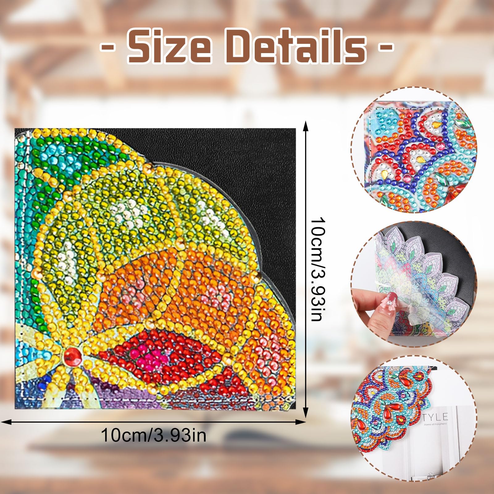 6 Pcs 5D Diamond Painting Bookmarks, Diamond Art Bookmarks Corner Bookmark DIY Triangle Diamond Painting Kits for Christmas Gift Stocking Stuffers DIY Bookmarks Crafts Projects