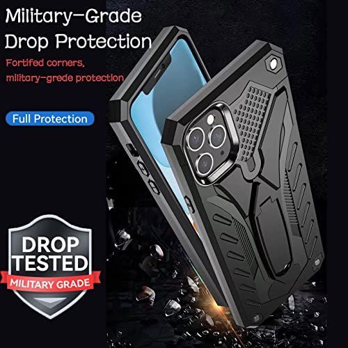 AVLUZ Protective Phone Cover Case Compatible with Oppo Reno 6 Pro(5G),Military Grade Strong Two Layer PU+TPU Hybrid Full Body Case,Bracket Protective Dustproof Shockproof Cover (Color : Jewel Blue)