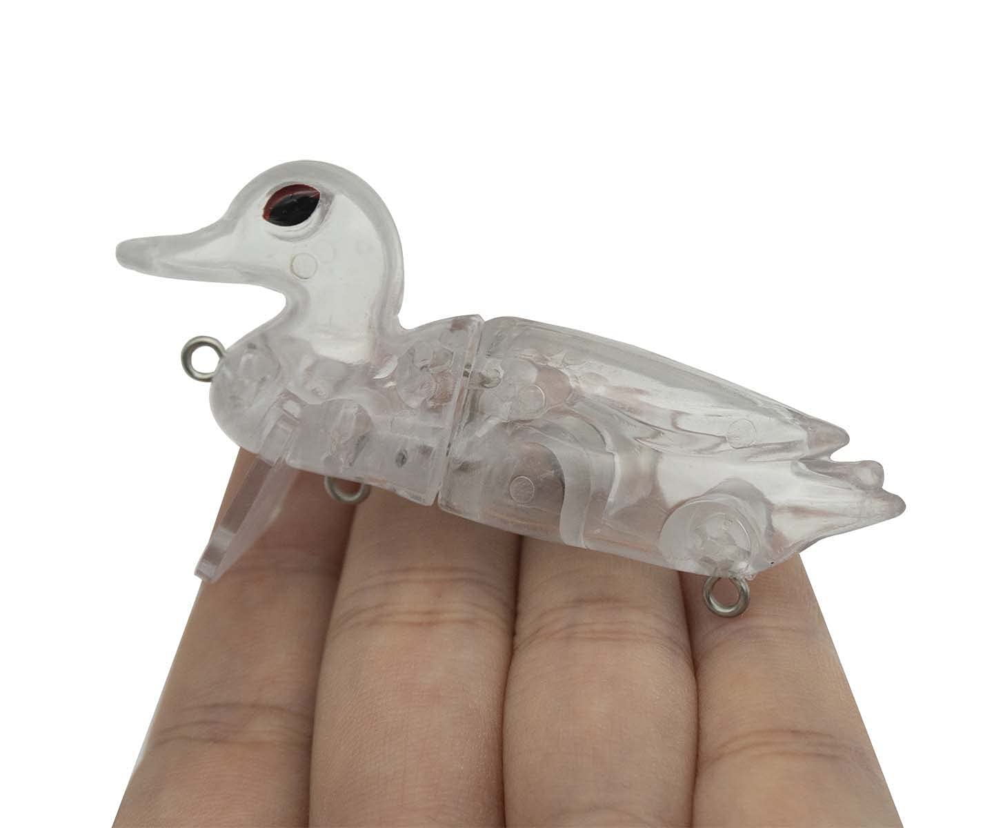 5PCS Unpainted Lure Blanks Two-Section Duck 7cm 9.36g 8374 with Free Special Eye Crankbait Simulation Blank Body Clear Hard Baits Trout Salmon Minnow Lure Popper Lures Topwater Freshwater