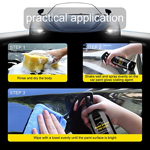 Car Scratch Remover, Nano Spray for Cars Car Scratch Repair Nano Spray Ceramic Coating Fortify Quick Coat Car Wax Polish Remove Any Scratch & Mark, Detail Protection for All Car Body (120ml) (2PC)