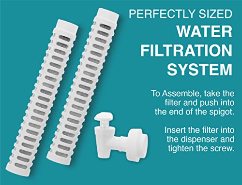 Arrow Home Products Cleara H2O Water Filtration System Replacement Includes 2-Filters and 1-Spigot, 2 Count (Pack of 1), White