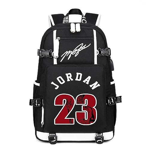 Basketball Player J-Ordan Laptop Multifunctional Backpack Waterproof Travel Backpack Fan Book Bag (E3)