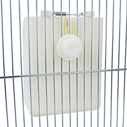 Wontee Rabbit Hay Feeder Guinea Pig Hay Rack Manger Bunny Hay Holder Plastic Food Bowl (2 PCS-White)