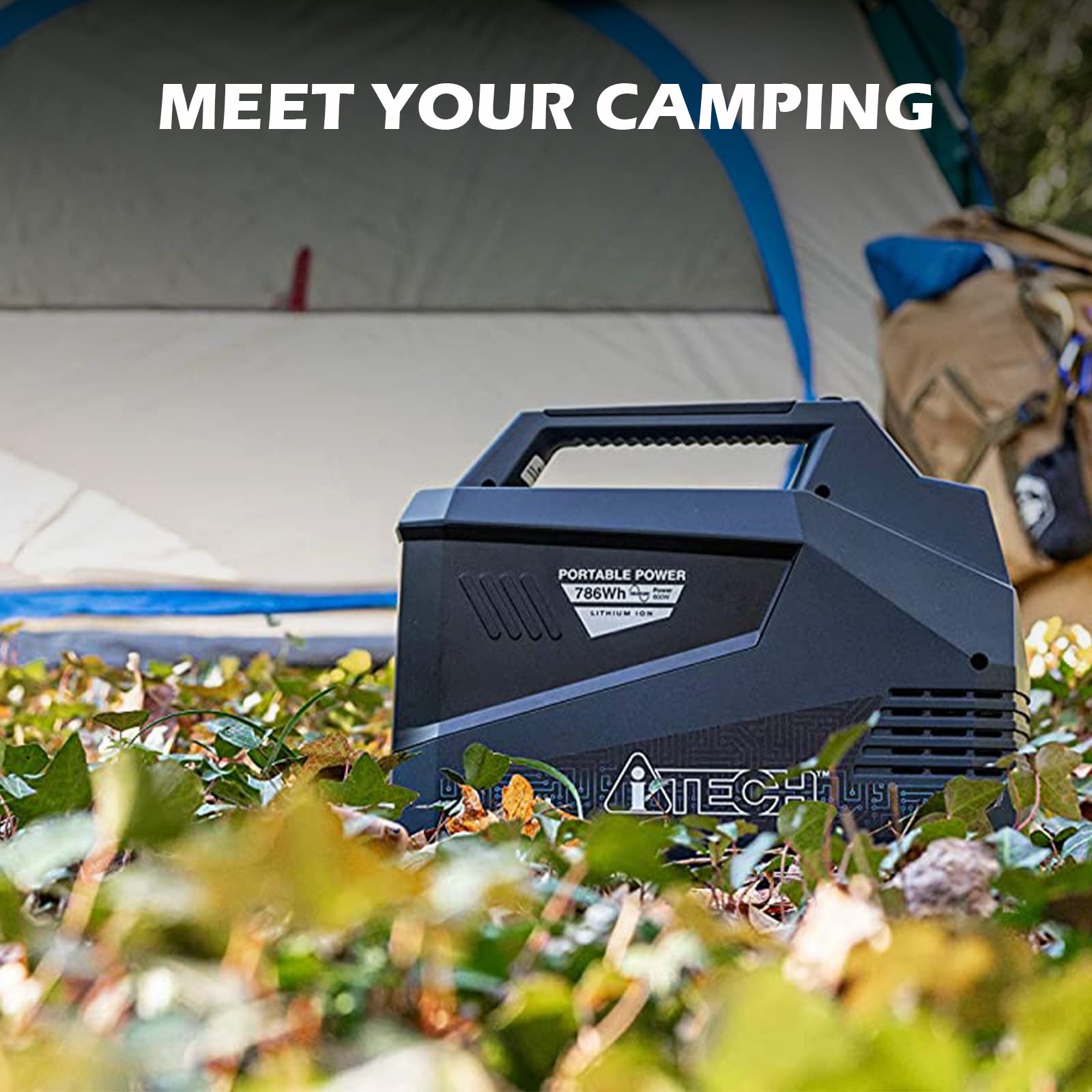 A-ITECH 786 Wh Portable Power Station 600W, Lithium Battery Capacity Solar Generator with AC Outlets, DC, USB-C, Backup Supply for Camping, Outdoor, RV, Emergency