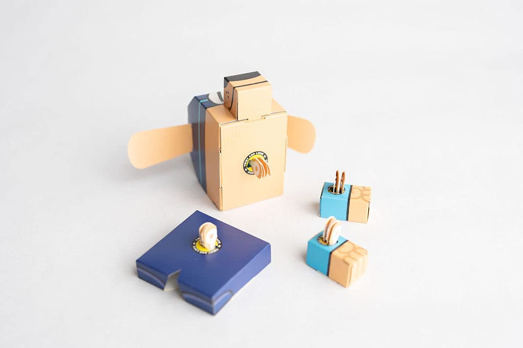 Cubles Dog Man 3 Pack - Featuring Chief, Sarah Hatoff, and Bark Knight - Create a Fun Durable Paperboard Action Figure - Puzzle - Origami - STEM Craft - Collectible Gift - No Glue No Scissors