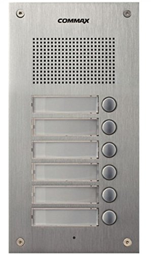 Commax 6-Button Audio Intercom Lobby Panel for 6-Apartment Building