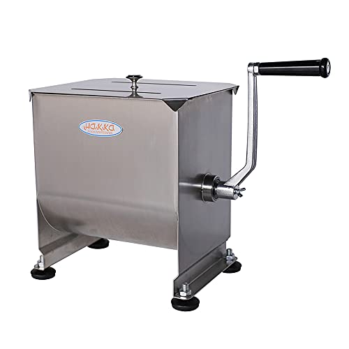 Hakka 15-Pound/7.5-Liter Capacity Tank Stainless Steel Manual Meat Mixers (Mixing Maximum 15-Pound for Meat)