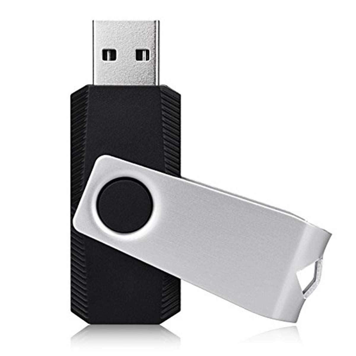 KEXIN 16GB USB Drive Bulk 50 Pack Flash Drive 16 GB USB Drive Thumb Drive Bulk Flash Drive Pack Swivel USB 2.0 (16GB, 50PCS, Black)