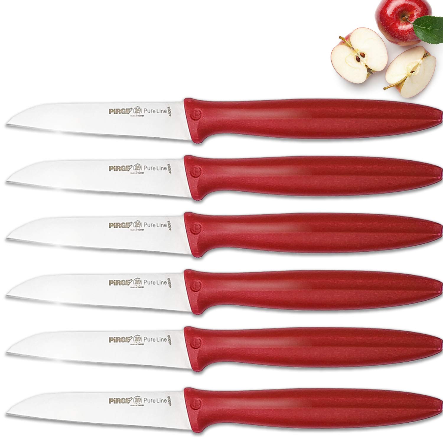 AGTrade Paring Knife Set of 6, Classic Pairing Knives, Small Kitchen Knife Fruit Vegetable Tomato Knife 3.5" Inch Utility Small Straight Edge Spear Point
