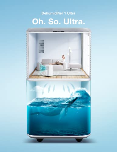 BUBLUE 2000 Sq. Ft Dehumidifier for Basements, Home and Large Room with Auto or Manual Drainage | 36 db Industry Leading Noise Reducing | Integrated Air Filters, 3 Operation Modes, Clothes Drying