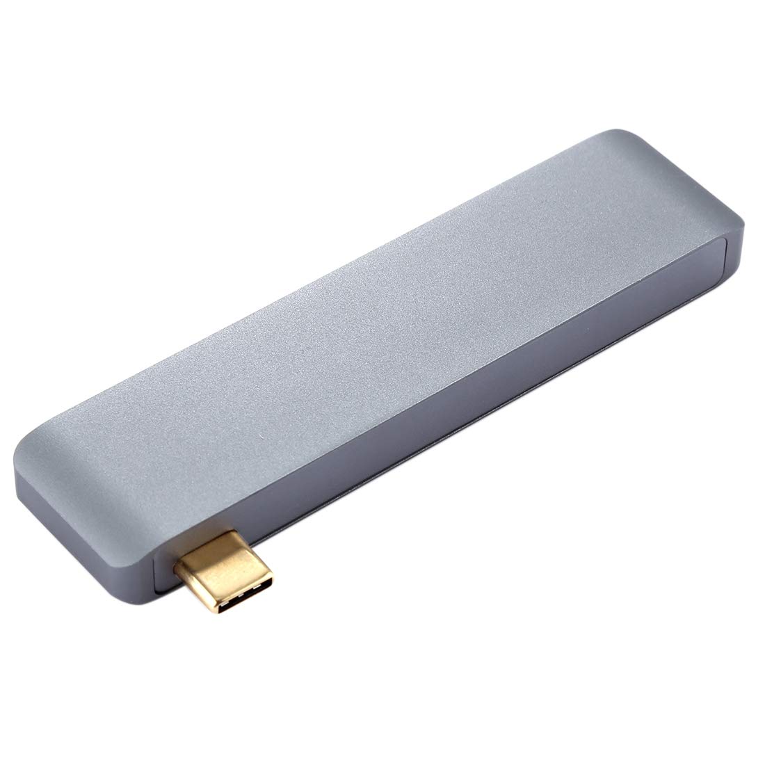 Jiali USB-C Hub Converter 5 in 1 Multi-Function Aluminium Alloy 5Gbps Transfer Rate USB-C/Type-C HUB Adapter with 3 USB 3.0 Ports & SD Card Slot & TF Card Slot for MacBook 2015/2016 / 2017(Grey)