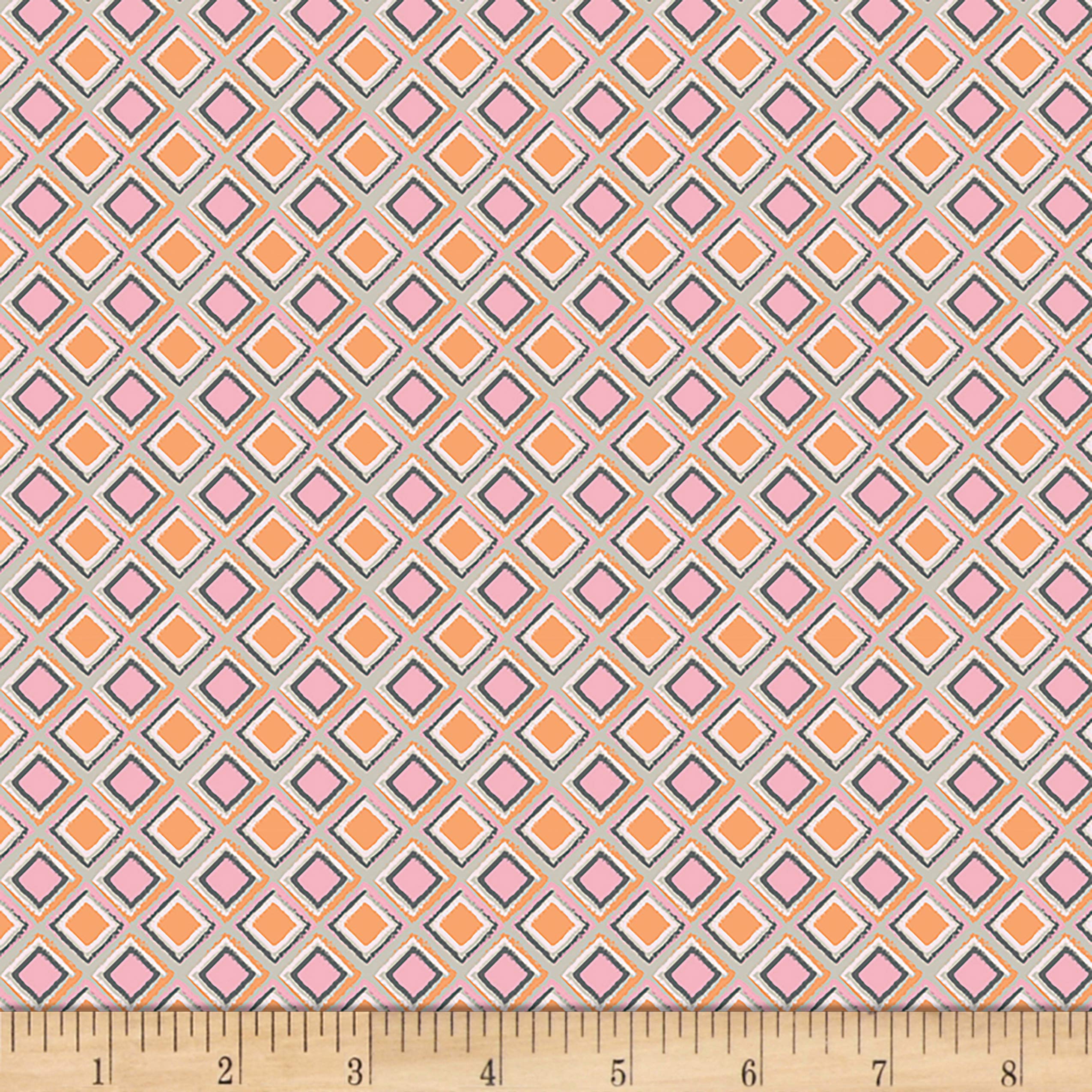 Art Gallery Fabrics Art Gallery Hearts Melodies Bass Waves Bold Fabric, Dark Pink