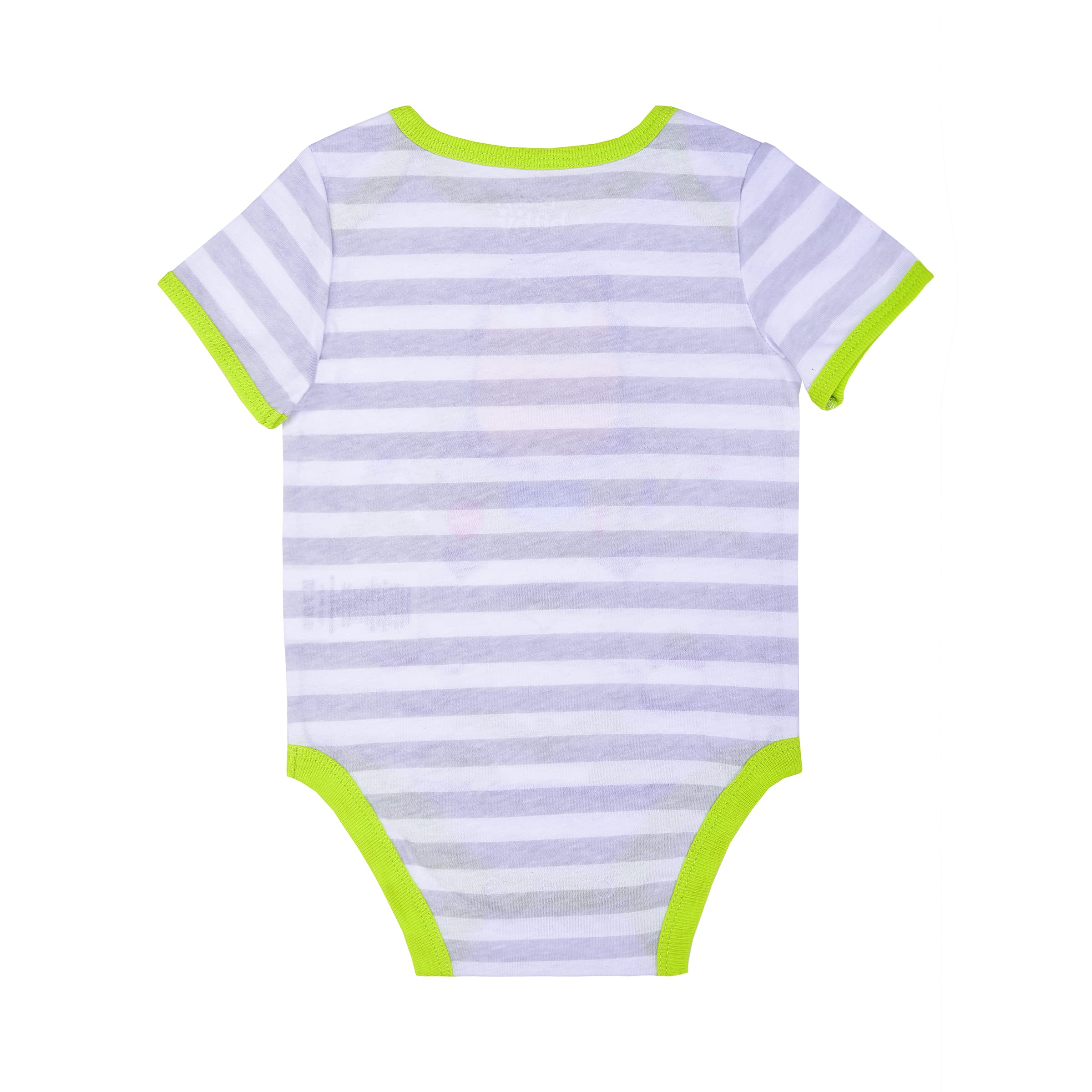 Disney Baby-Boys 1 Buzz Lightyear Toy Story Creeper and 2 Buzz Bibs To Attach To The Creeper, White/Gray, 6-9 Months (3-Piece)
