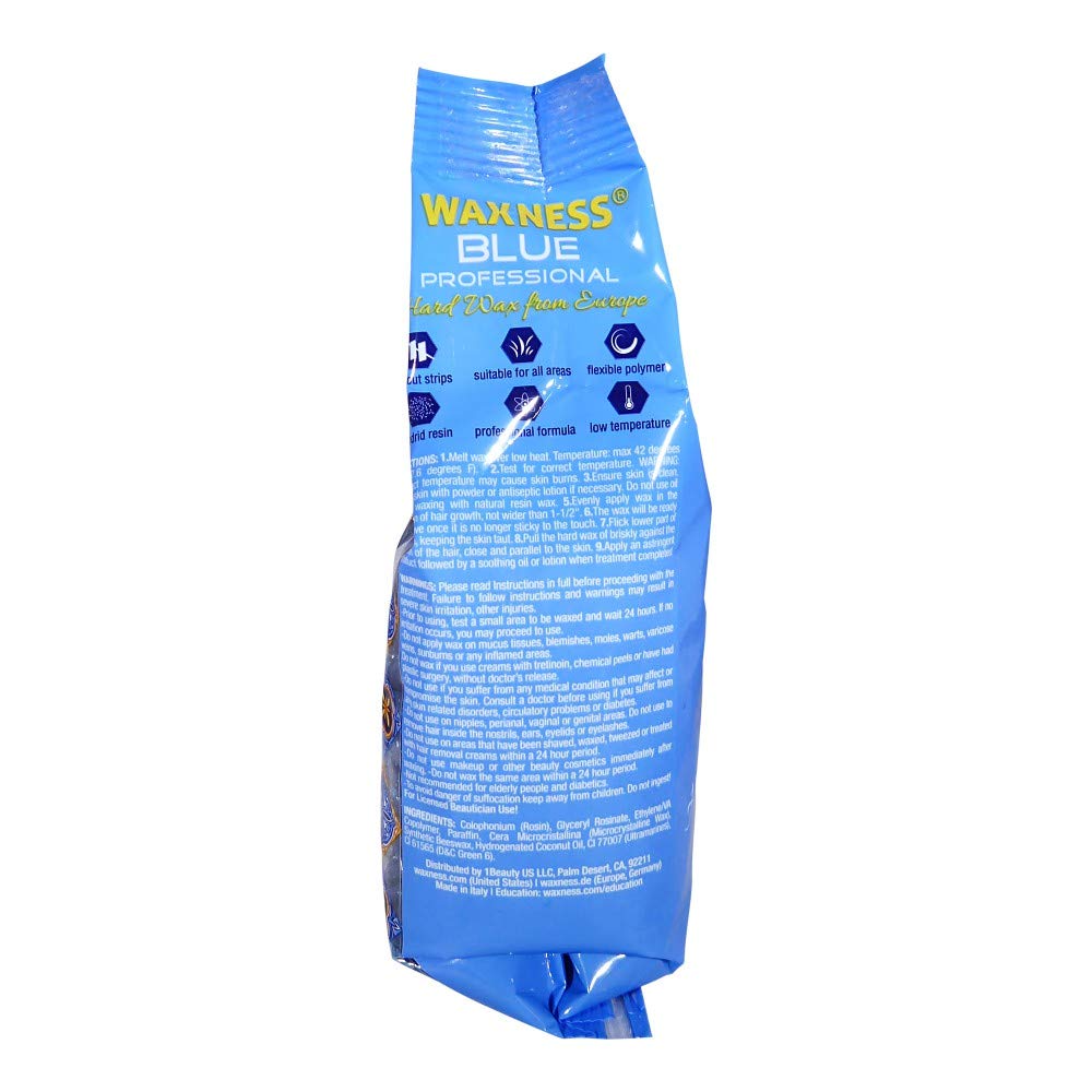 Waxness Premium Hard Wax Beads Blue Pro 1.1 Pounds