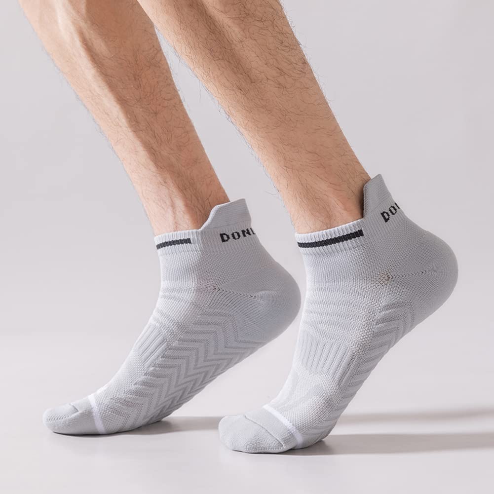 6 Pairs Men‘s Ankle Running Socks Cushioned Breathable Low Cut Athletic Marathon Tab Sports Socks