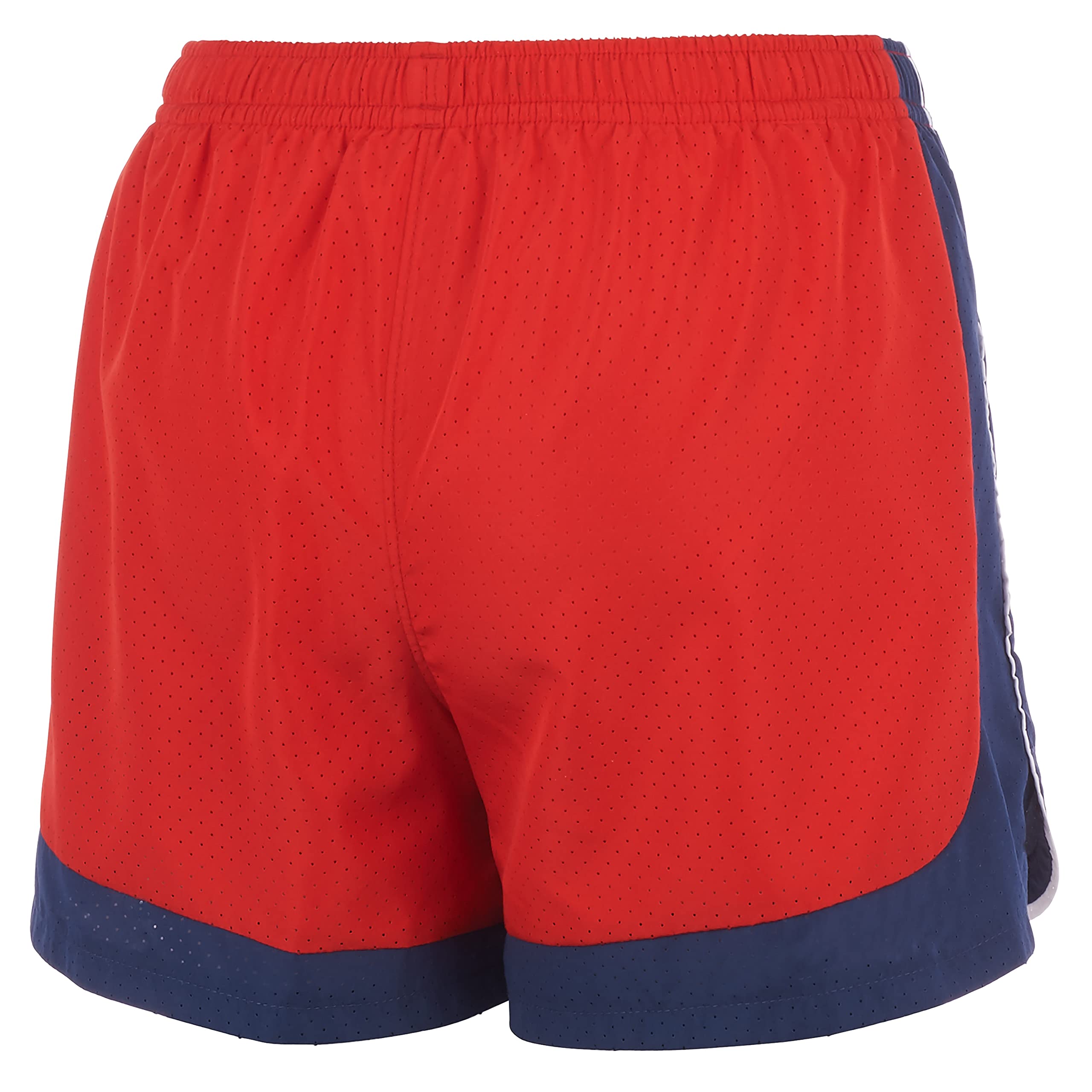 adidas Girls' Colorblock Woven Shorts, Vivid Red, 6