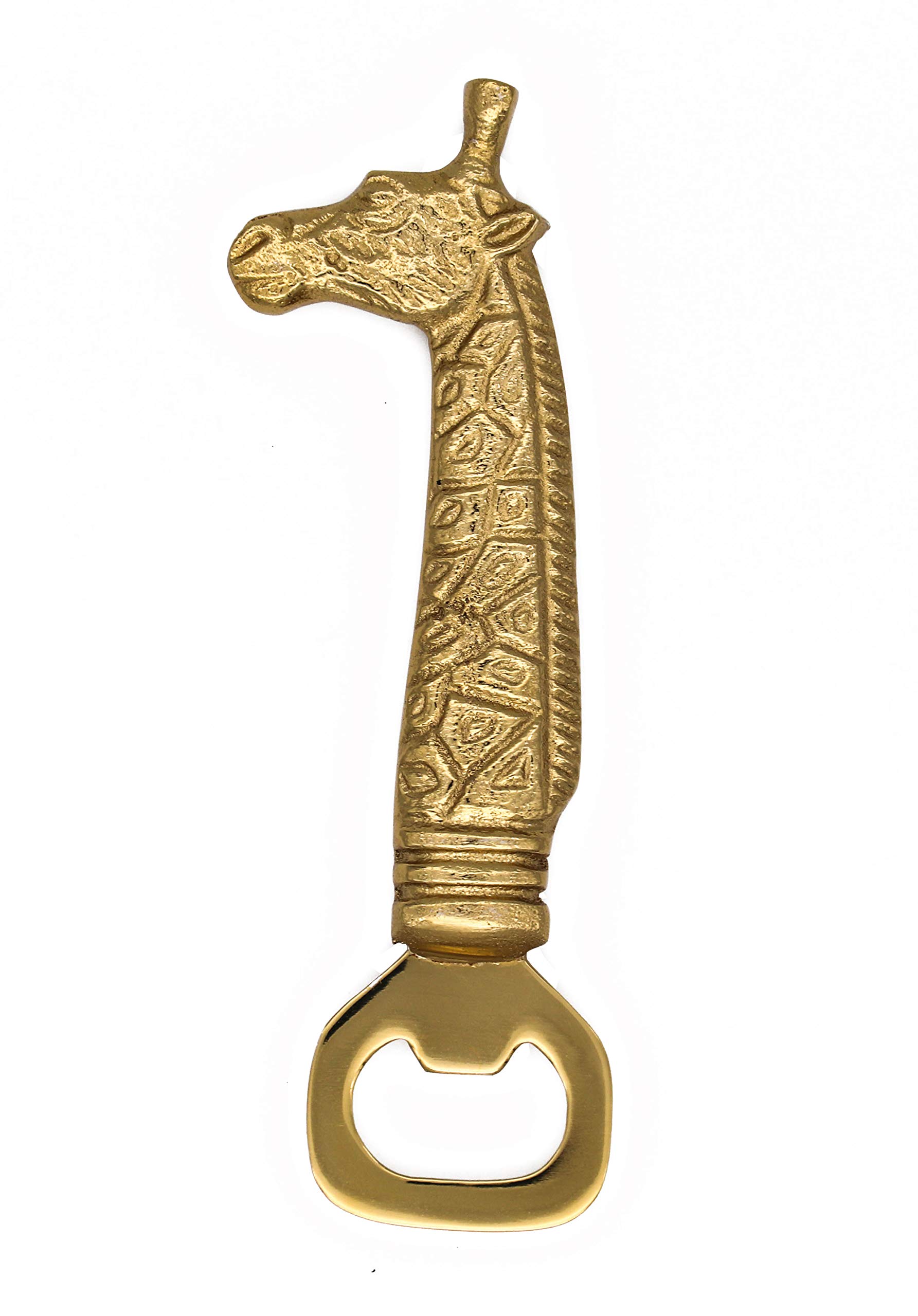 Alchemade Brass Giraffe Bottle Opener - Unique Shaped Metal Opener For Beer Or Any Sealed Bottle In A Modern, Contemporary And Mid-century Style - Perfect For Home, Bars Or Restaurants