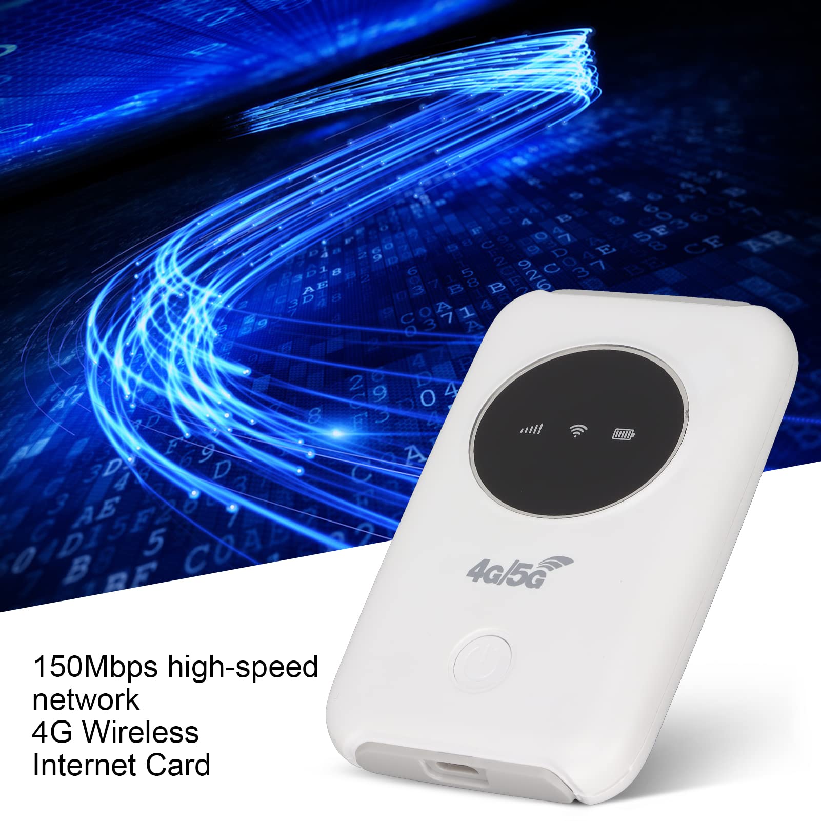 4G Portable WiFi, 3200mAh Portable WiFi Device Large Capacity Battery LED Indicator Plug and Play for Laptop Cell Phone Tablet
