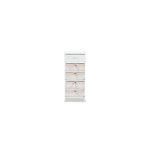 Baxton Studio Madelia Modern and Contemporary White Finished Wood and 1-Drawer Storage Unit