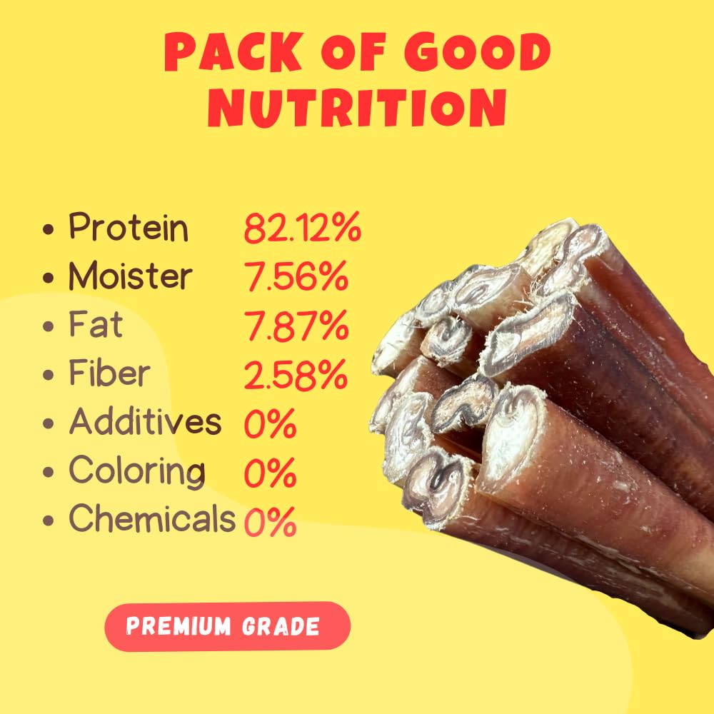 Woofley's 6" Regular Sized Buffalo Bully Sticks - (25 Count) - Bully Sticks for Dogs - Long Lasting Bully Stick Dog Chews